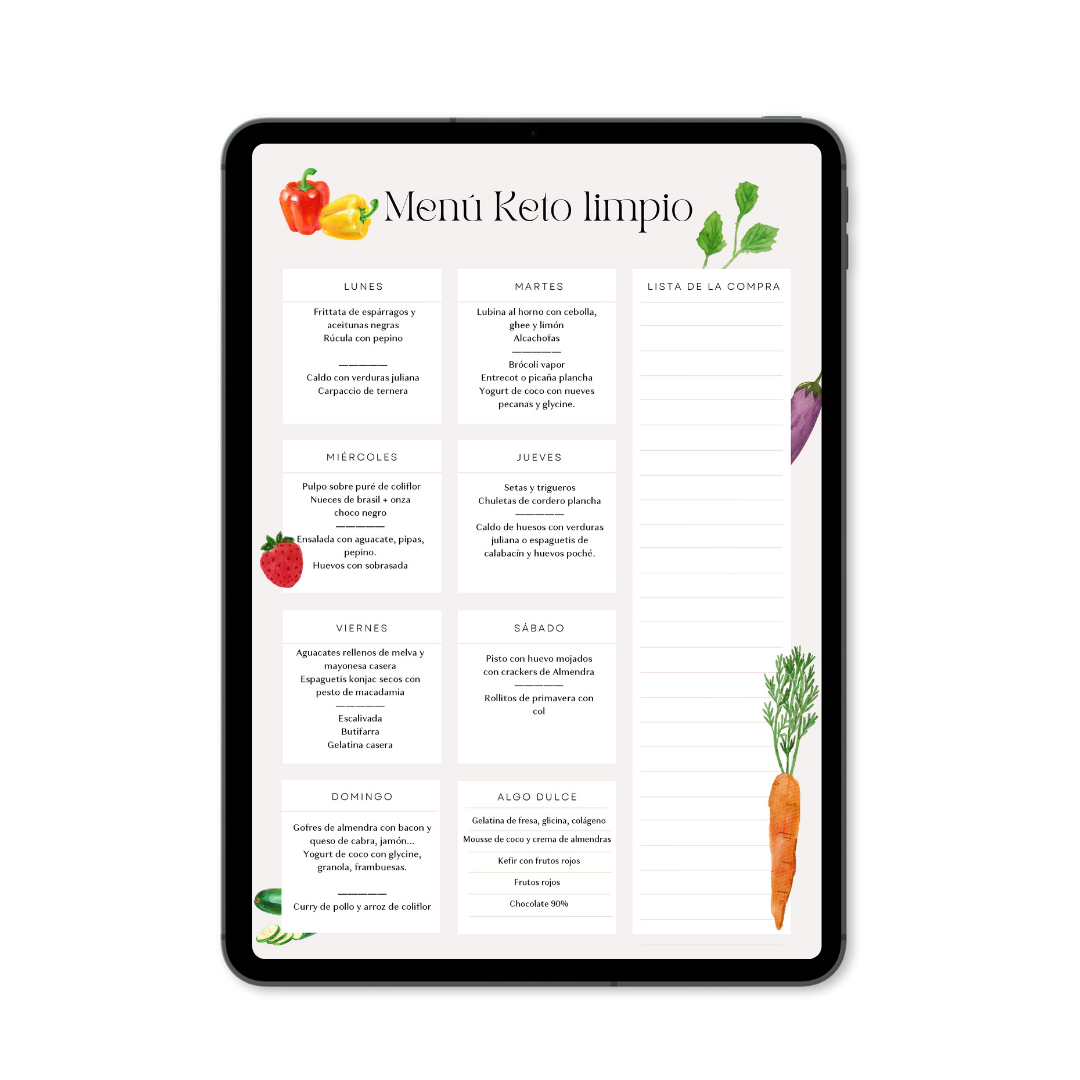 Menú 2 Semanas Keto limpio - Gratis – Keto con Laura